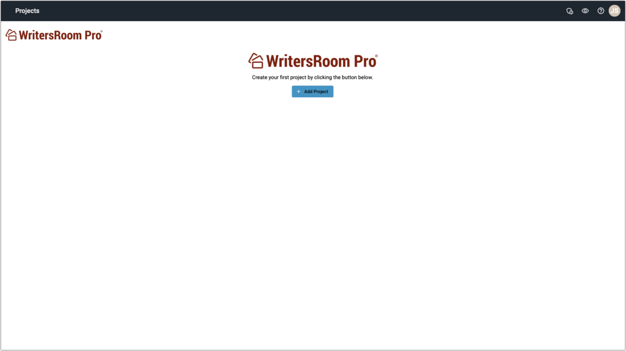 Creating Your Project (for Owners & Admins) – WritersRoom Pro