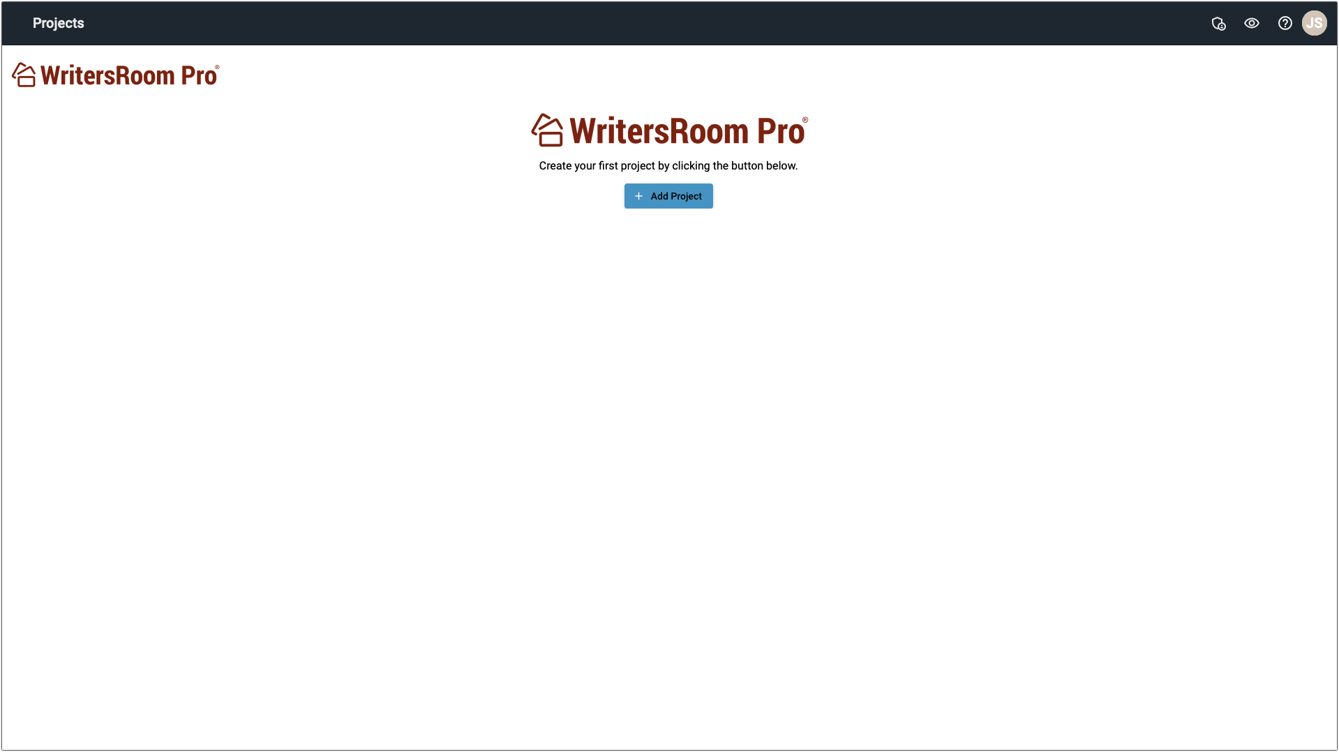 Creating Your Project (for Owners & Admins) – WritersRoom Pro